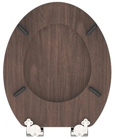 Eisl Sanitär WC prkénko MDF Soft Close Dark Wood 80193