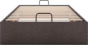Osmanský rám postele bez matrací tmavě šedá 90x200 cm textil 3310850