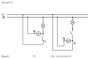 ABB vypínač č.1So, 1S 3559-A21345 se svorkou N