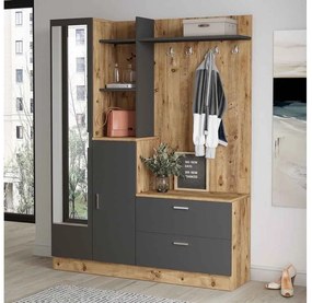Designová síňová stěna Kailano antracitová