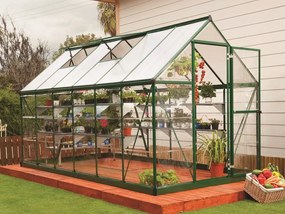 Polykarbonátový skleník 4 mm střecha, 0,7 mm strany Hybrid 1,85 x 3,70 x 2,08 m PAL701785 Palram - Canopia zelená