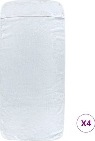 Plážové osušky 4 ks bílé 60 x 135 cm textil 400 GSM 3157050