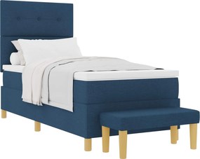 Postel s boxspringem s polštářem Modrá 200 x 80 cm textil 3344260