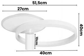 LED Stropní svítidlo LED/38W/230V + 1xGU10/30W bílá