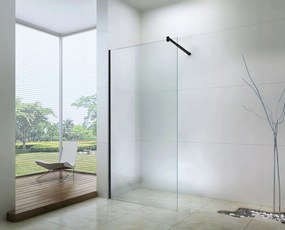 Mexen sprchová zástěna WALK-IN, 6mm sklo, 60cm, černý profil, čiré sklo, 850-060-000-70-00
