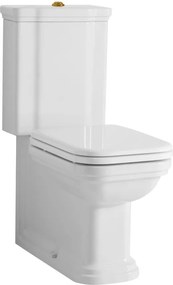 Kerasan Kerasan, WALDORF WC kombi, spodní/zadní odpad, bílá-bronz, WCSET18-WALDORF