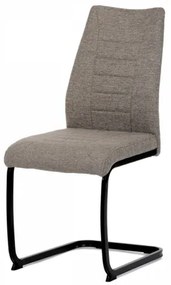 Jídelní židle hnědá látka černé kovové nohy DCL-438 BR2