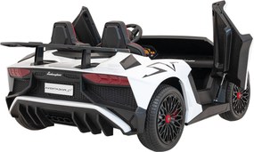 Ramiz Elektrické autíčko Lamborghini Aventador SV pro 2 děti bílé