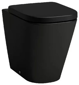 Laufen Meda - Stojící WC, vario odpad, Rimless, matná černá H8231117160001