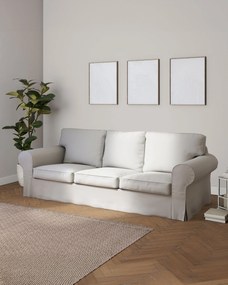 Potah na pohovku IKEA Ektorp 3-místná, nerozkládací barva šedá látka pletený vzor