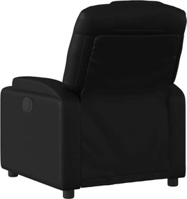 Polohovací křeslo černé, umělá kůže 3205976