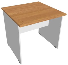 Stůl jednací rovný 80 cm - Hobis Gate GJ 800 Dekor stolové desky: olše, Dekor lamino podnože: bílá