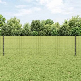 Euro plot s pilotem 50 x 0,6 m Ocel potažená PVC Šedá Síťovina 3336143