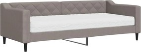 Válenda s matrací taupe 80 x 200 cm textil 3197406