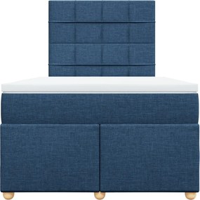 Box spring postel s matrací modrá 120x200 cm textil 3293553