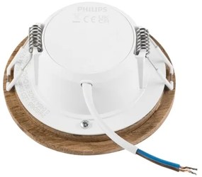 LED Podhledové svítidlo WOODY SPOT LED/5,5W/230V 4000K ořech pr. 10 cm