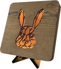 Li-Go "Hlava zajíce" lampa 19x19 cm provedení povrchu: dub světlý