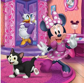DINO Puzzle 3x55 dílků Disney Den s Minnie Mouse skládačka 18x18cm 3v1