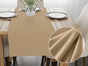 Biante Sametový běhoun na stůl Velvet Premium SVP-006 Pískově béžový 35x160 cm