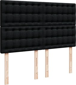 Box spring postel s matrací černá 160x200 cm textil 3291735