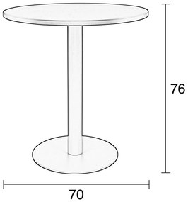 Kovový kulatý jídelní stůl ø 70 cm Metsu – Zuiver