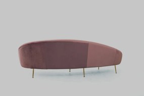 Designová 3-místná sedačka Zeena 255 cm tmavěrůžová - pravá