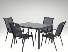 Vikio Venkovní malý zahradní set 90x90 pro 4 osoby DK301 antracit