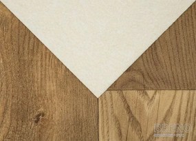 Breno PVC SMARTEX Sugar Oak 634D - tmavé dřevo, šíře 100 cm