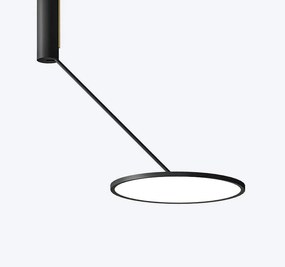 Zava Alioth, černé stropní/závěsné nastavitelné svítidlo LED 33W 3000K, průměr 50cm, stmívatelné