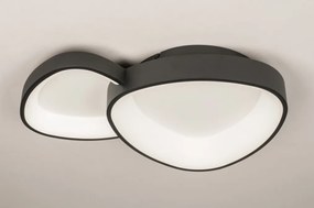 Stropní designové LED svítidlo Organic Black 58
