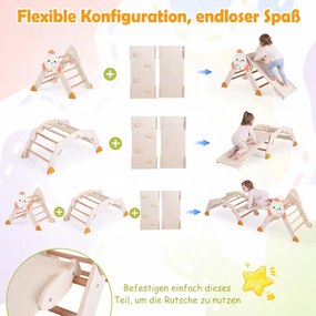 Costway Skládací Montessori prolézačka 8 v 1, přírodní