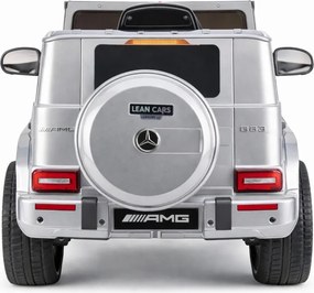 LEAN CARS Elektrické autíčko Mercedes AMG G 63 stříbrné lakované