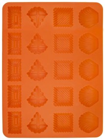 Orion Forma silikon pracny mix tvarů 20 ks Oranžová