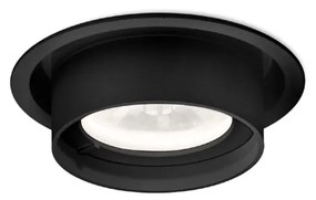 Wever & ducré kulaté stropní vestavné svítidlo rini sneak ip44 ceiling rec 1.0 led 1800-3000k b tree černá matná