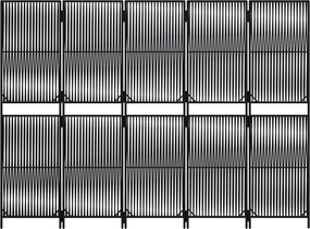 vidaXL Dělicí stěna 5 panelů polyratan [365380] Barva: Šedá