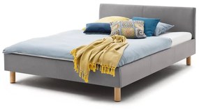 Světle šedá čalouněná jednolůžková postel 120x200 cm Lena – Meise Möbel