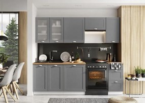 Casarredo - Komfort nábytek Kuchyně AGATA 180/240 bílá/tmavě šedý mat