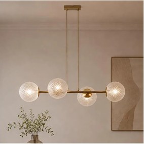 Brilagi - Lustr na lanku STELLA 4xE27/60W/230V béžová/zlatá