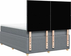 Box spring postel s matrací světle šedá 160 x 200 cm textil 3292100