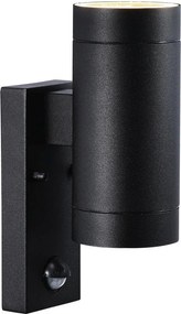 NOR 21519103 Venkovní nástěnné svítidlo Tin Maxi Sensor 2x35W GU10 černá čirá - NORDLUX