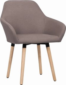 Jídelní židle 2 ks taupe textil 283468