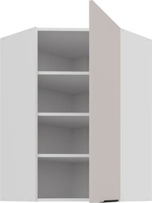COMO | horní kuchyňská skříňka 60x60 GN-90 1F (45°) rohová s policemi | 60x60 cm | VYSOKÁ | bílá/kašmír
