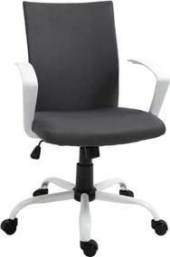 Vinsetto ergonomická a otočná kancelářská židle s nastavením výšky, 61x61x89-99 cm, tmavě šedá