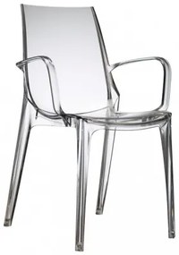 Scab Plastová židle VANITY s područkami Barva plastu Scab Transparentní kouřová 2654
