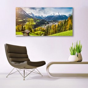 akrylový obraz Skleněná Alpy Krajina 120x60 cm