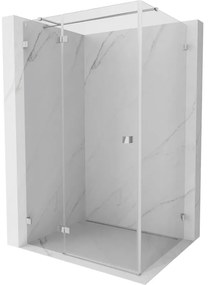 Mexen Lunar T, sklápěcí sprchový kout levý 120 x 110 cm, 8mm čiré sklo, chromový profil, 834T-120-110-01-00-L