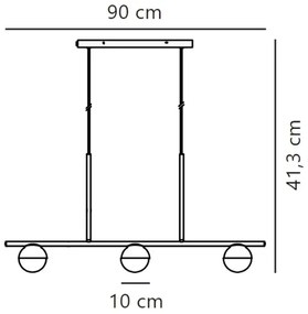 Nordlux - Lustr na lanku CONTINA 3xG9/5W/230V mosaz
