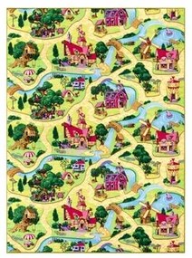 Vopi Dětský koberec Pohádková vesnice, 133 x 165 cm, 130 x 160 cm