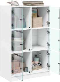 Highboard s dvířky bílý 68 x 37 x 109 cm kompozitní dřevo 3295850