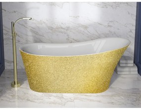 BESCO Volně stojící vana CALIMA Glam - zlatá Barva - GLAM 01 - zlatá, Barva sifonu - Bílá, Rozměr vany - 170 × 74 cm - VANCALIM170WG1
